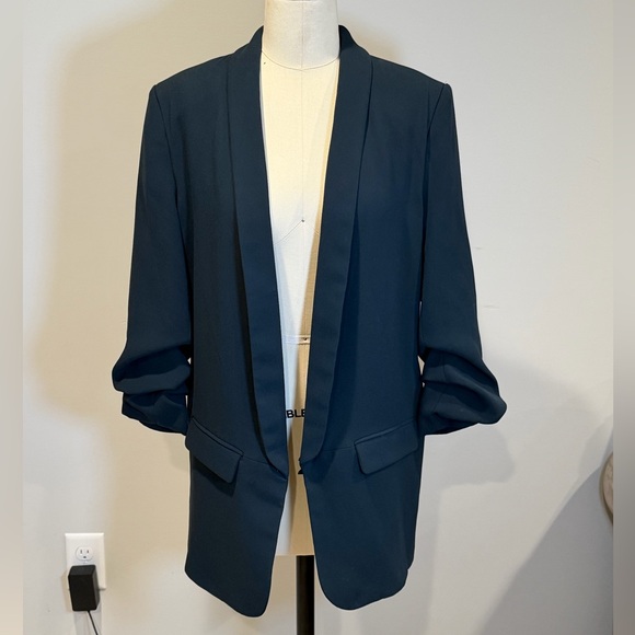 Zara | Jackets & Coats | Zara Womens Dark Teal Blazer | Poshmark